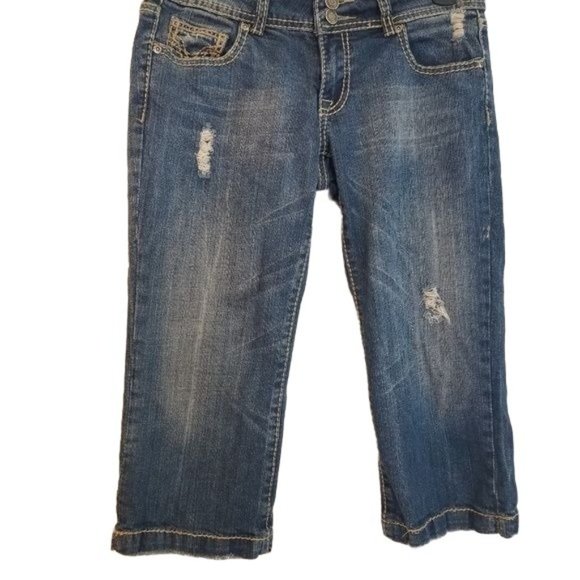 Vigoss | Jeans | Vigoss Womens Capri Jeans Dark Wash Thick Stitch ...